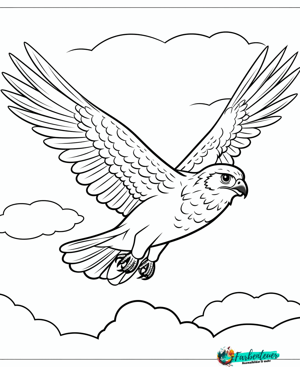 Ausmalbild Falke: Kostenlose Vorlagen zum Ausdrucken und Ausmalen ...