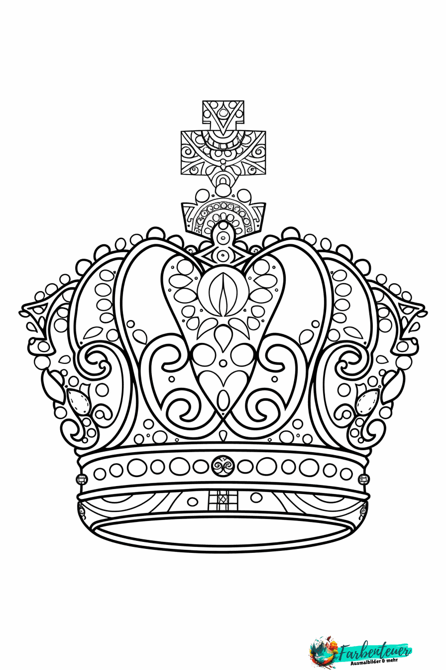 Prinzessin mit Krone zum Ausmalen- Kreativer Malspaß für Kinder ...